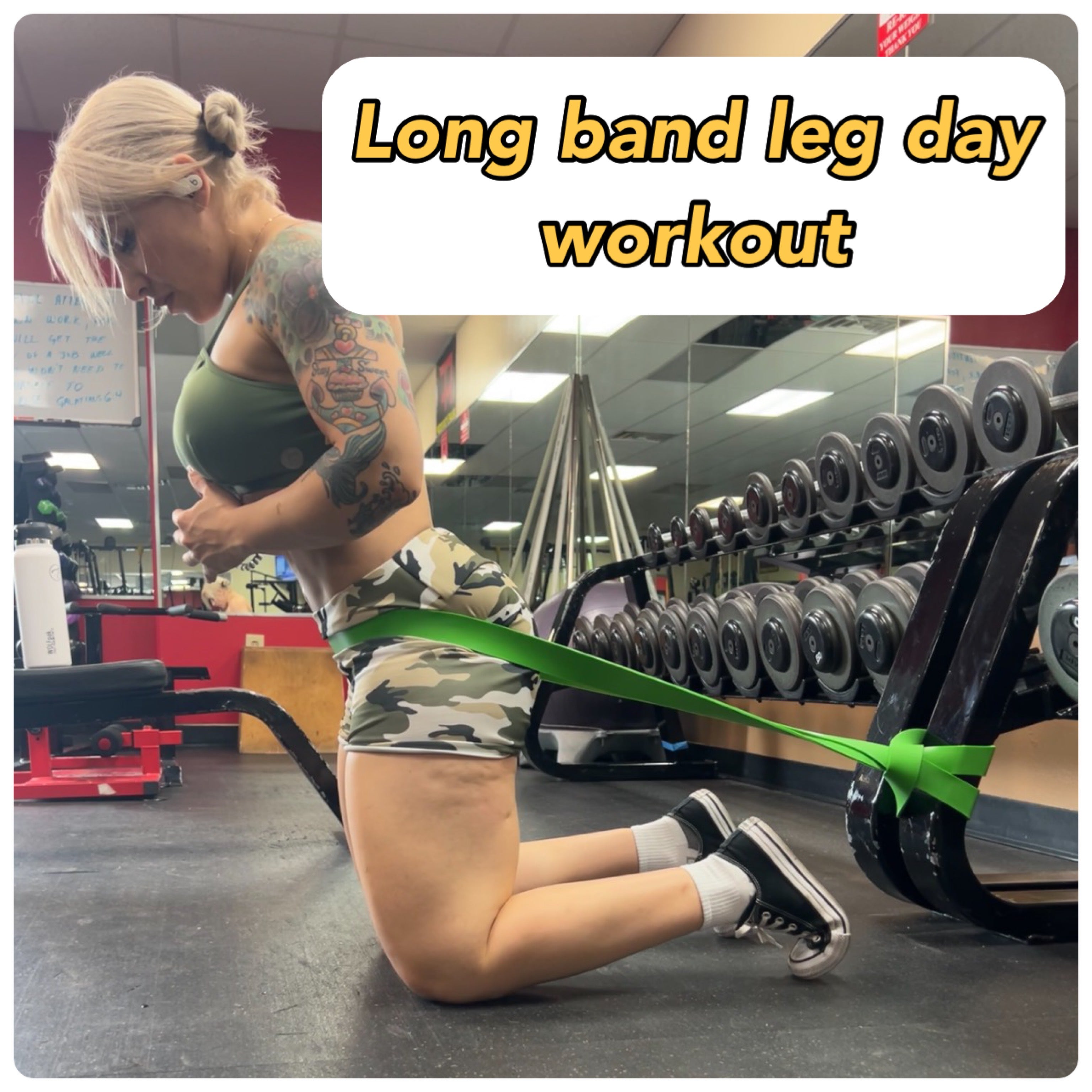 LONG BAND RESISTANCE BAND LEG DAY WORKOUT.