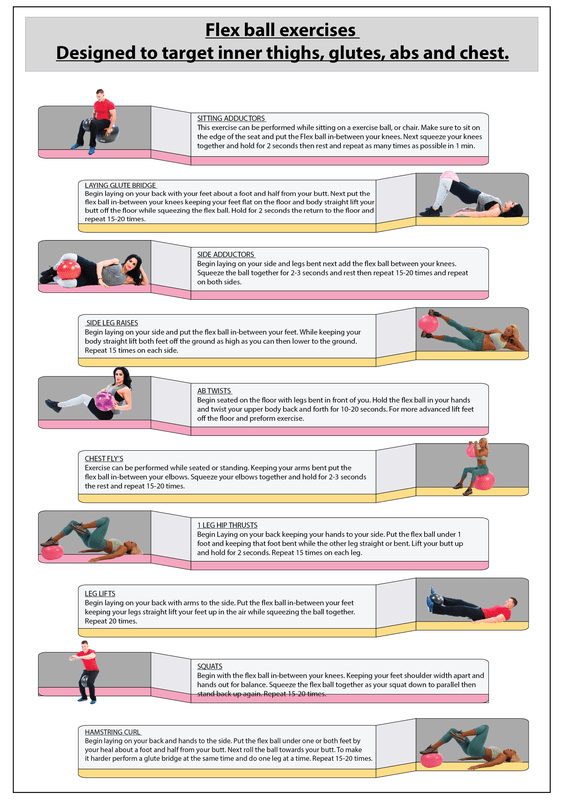 Small Exercise Ball - Flex Ball For Fitness & Workout